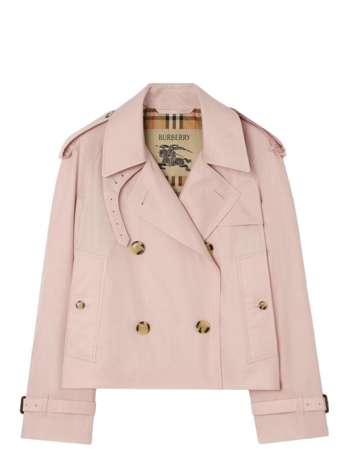 BURBERRY Burberry Cropped Tropical Gabardine Mayfair Trench Jacket